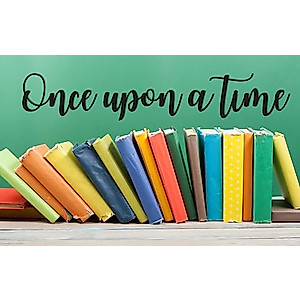 Metal Once Upon a Time Sign for Nursery, Hanging Play Sign Decor, Play Room Decor for Kids, Nursery Wall Decor Art Reading Nook, Daycare, Classroom, Toddler Bedroom, Living Room, Family Bookshelf