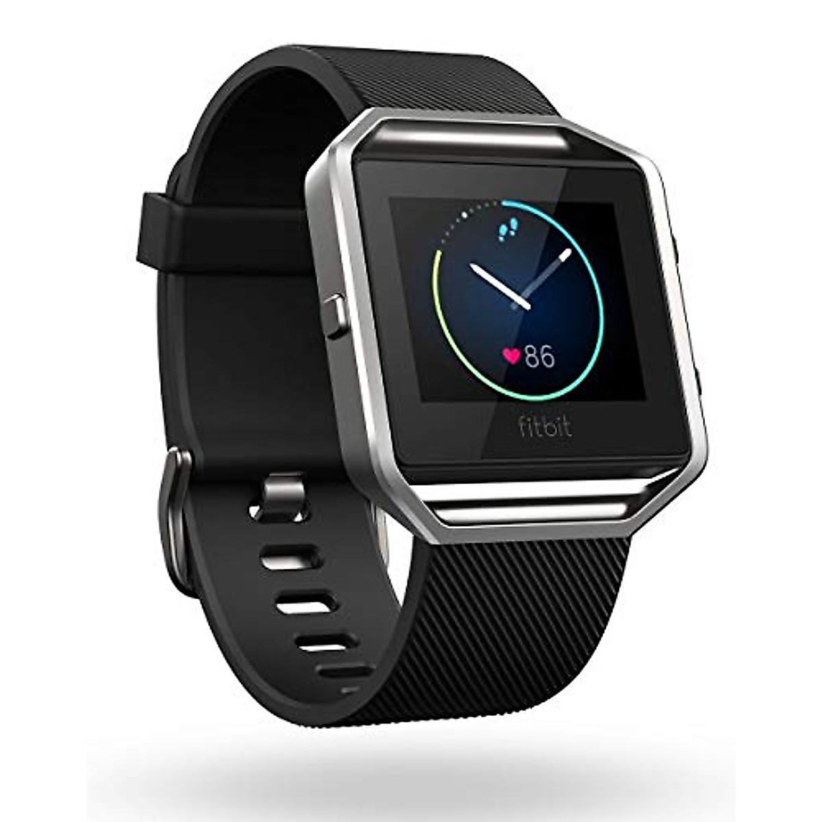 Fitbit Blaze Smart Fitness Watch,Time Display Black, Silver, Large (6.7 - 8.1 Inch)