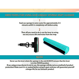 PVA Professional Double Roller Ultra Foam Rubber Mop and 3X Mop Heads