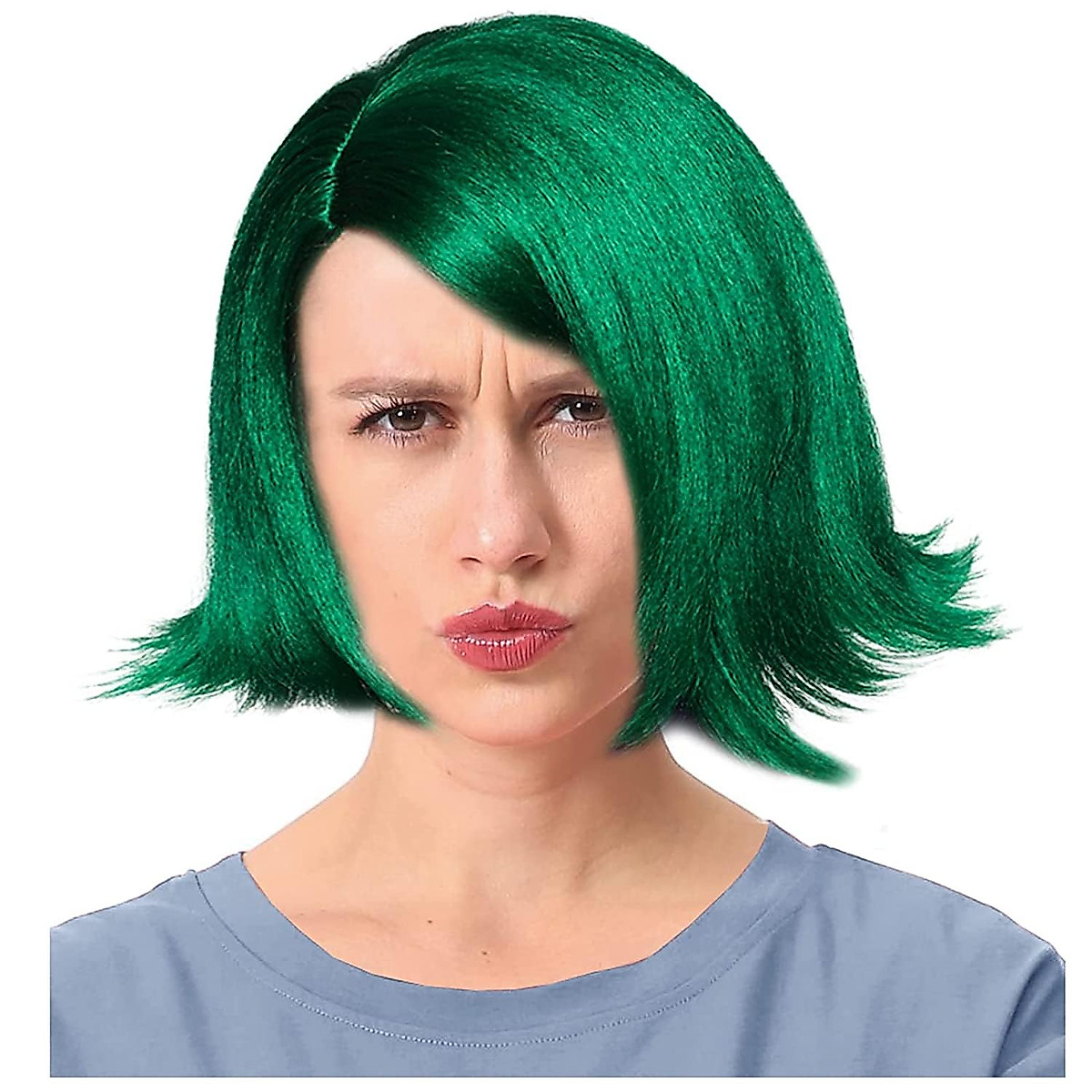 Disgust Inside Out Color Hunter - Enigma Wigs Women's Gust Emotion Personality Bundle with Wig Cap, MaxWigs Costume Wig Care Guide