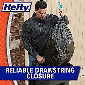 Hefty Ultra Strong Lawn and Leaf Large Trash Bags, 39 Gallon, 16 Count