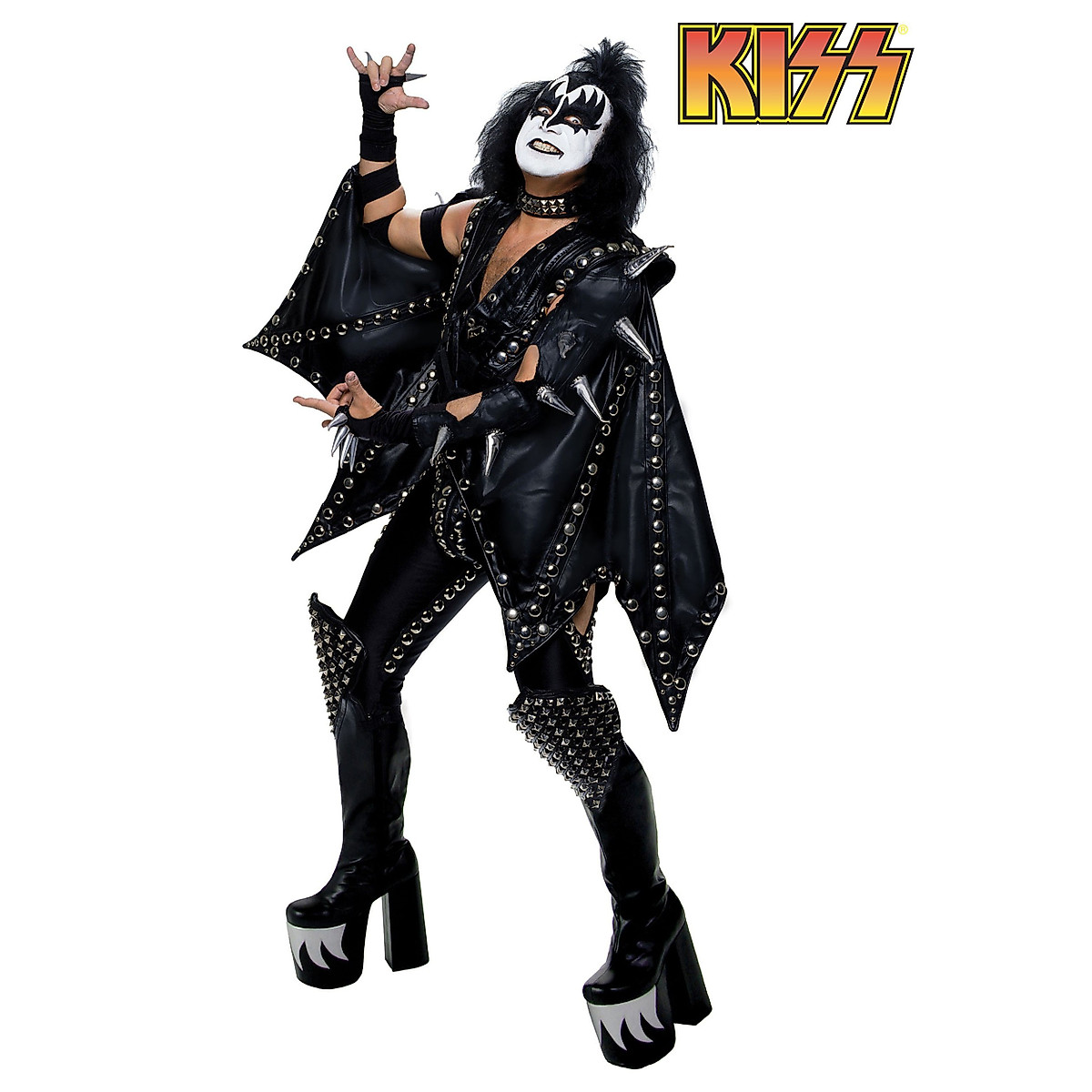 Fun Costumes - Adult Authentic KISS Costume Gene Simmons Demon Costume - L/XL