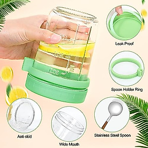 Tekuve 6 Pack Overnight Oats Containers with Lids and Spoon, Glass 16 oz Mason Jars with Airtight Lid for Overnight Oats Meal Prep