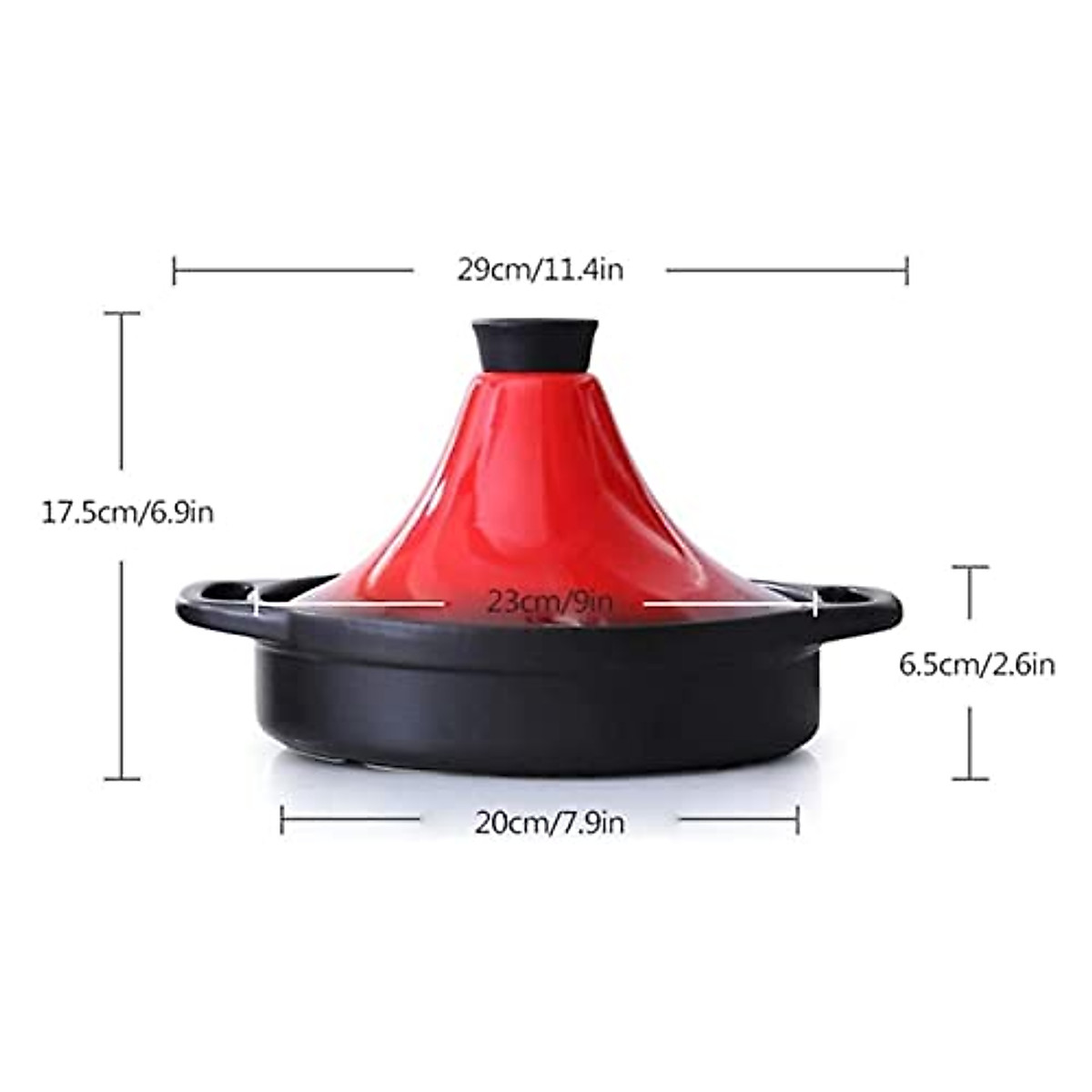 Easy To Clean Moroccan Tagine With Lid Lead Free Casserole Stew Pot For Different Cooking StylesHome Kitchent 22.5.29 (Color : Blue)