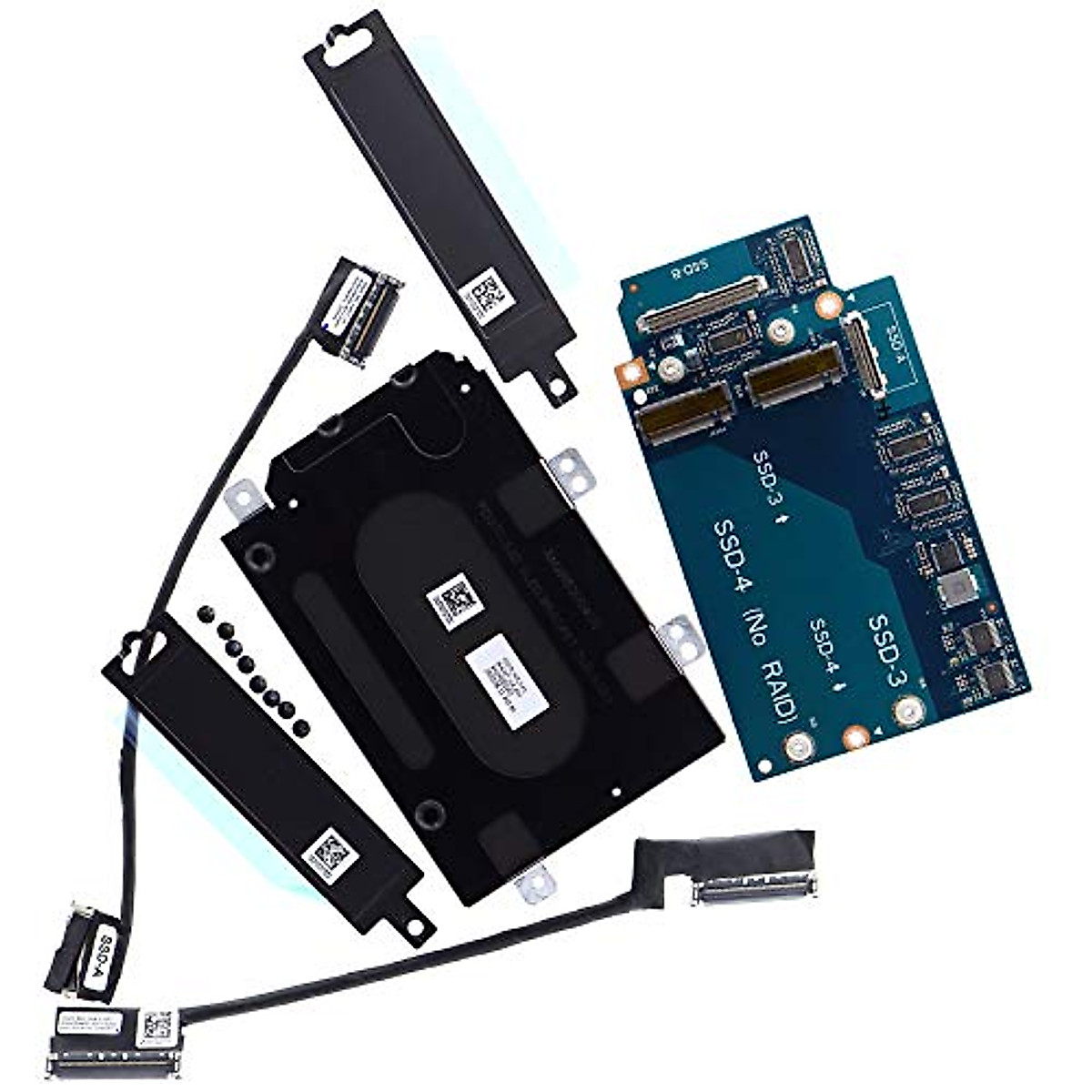 Deal4GO SATA Interposer Board D3P25 LS-J106P to NVMe M.2 SSD Hard Drive SSD-3 & SSD-4 w/ 2.5" HDD Bracket R24Y6 for Dell Alienware Area-51m R2