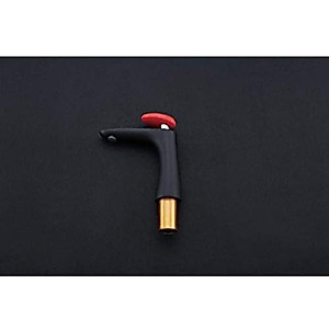 Kitchen Taps Modern Black Bathroom Basin Faucet with Red Round Handle Faucet Bathroom for Bathtub Cold Water and Hot Water Mixer Taps