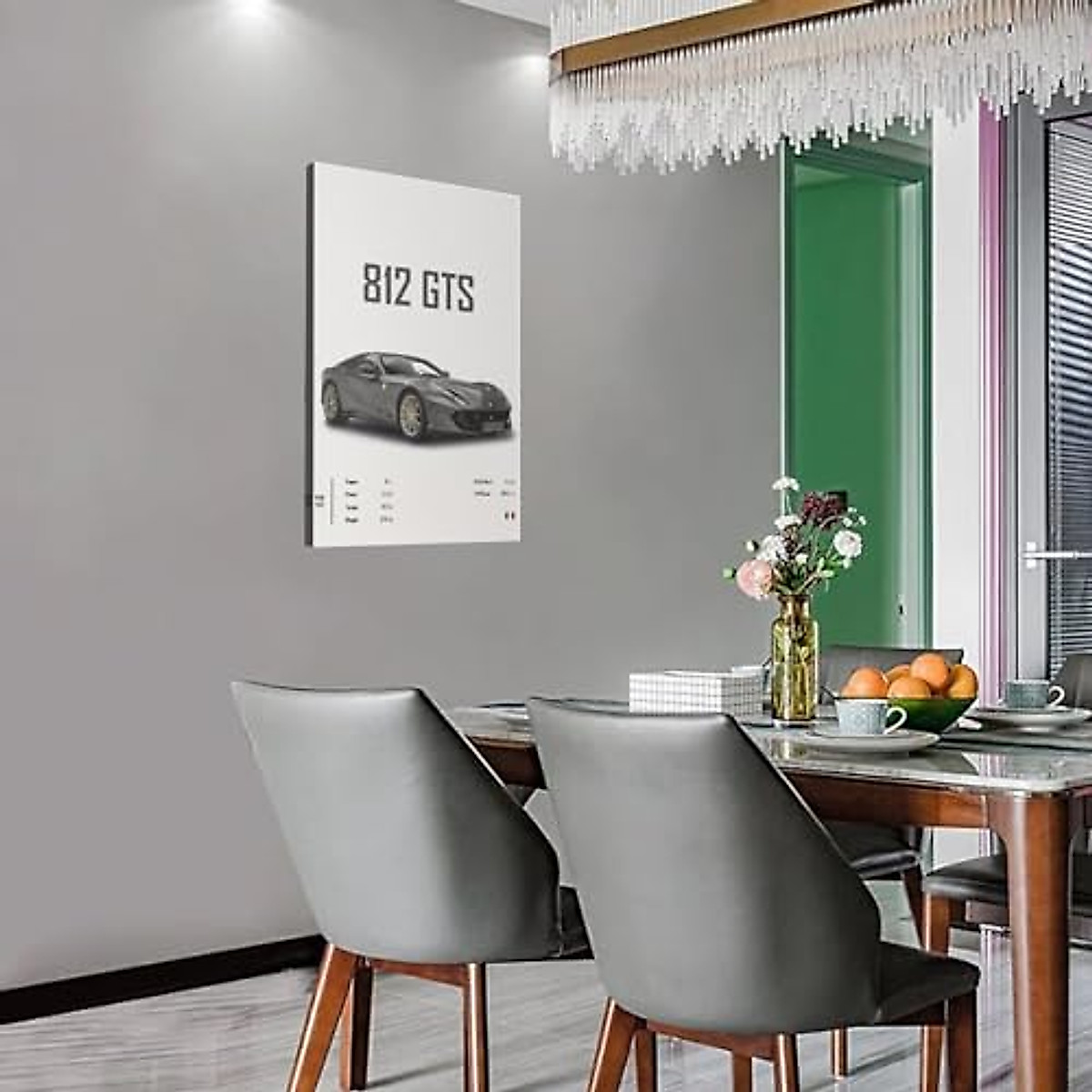 Car Poster Ferrari F40 Supercar Posters Racing Car Canvas Wall Art For Boy's Bedroom SuperCar Wall Decor Frame-style 16x24inch(40x60cm)