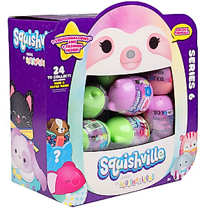 Squishmallows Squishville, Series 6-24 Piece Set - Official Kellytoy - Collectible Mini Stuffed Animal Toy Plush & Accessories, Styles May Vary - Gift for Kids, Girls & Boys