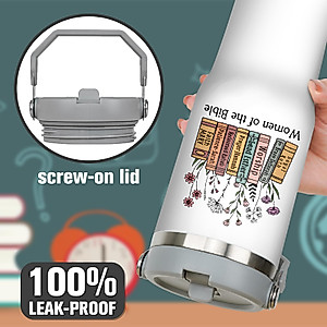 soeufnwhf Christian Gifts for Women, Inspirational Religious Gifts, Bible 30 oz Christian Tumbler with Handle Stainless Steel Insulated Bible Faith Cups Mugs Water Bottle