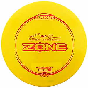 Discraft Paul McBeth Elite Z Zone | Overstable Putt & Approach Disc | Scramble Out of Any Position | Trusted by the Pros | Discraft Zone Disc Golf Approach Disc | Weight - 174g (Colors may vary)