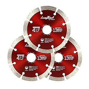 4-1/2" Diamond Blade, Segmented Diamond Saw Blade for Porcelain, Tile, Brick, Granite and Concrete (4.5"-3pcs)