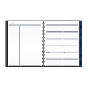 Blue Sky 2024 Weekly and Monthly Appointment Book and Planner, 8.5" x 11", Flexible Cover, Wirebound, Passages (100009-24)