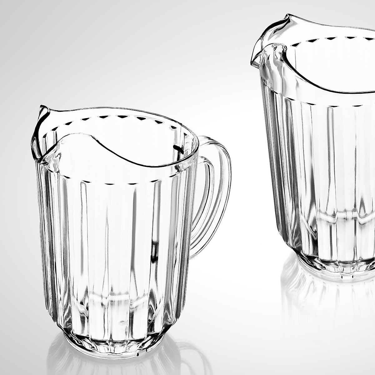 New Star Foodservice 46113 Resturant-Grade Polycarbonate Plastic Water Pitcher, 60 oz, Clear, Set of 12