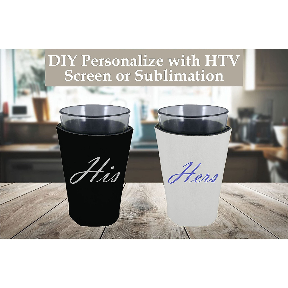 Blank Foam Pint Glass Coolie (6 Pack, Royal Blue)