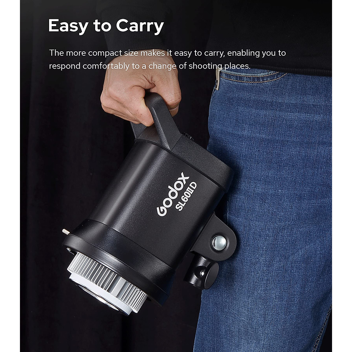 Godox SL60IIBi SL60II-Bi LED Video Lights,2800K-6500K,CRI96 + TLCI97 +,Builtin 11 FX Effects,Ultra Silent Fan for Newborn Photography,Portrait,Interview Lighting,Video Filming.