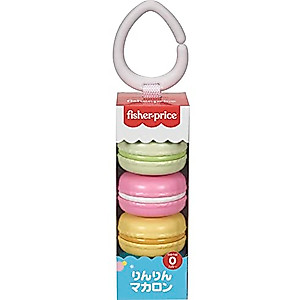 Fisher-Price Baby Pretend Food Baby Rattle My First Macaron Take-Along Sensory Toy for Newborns in Gift Ready Package