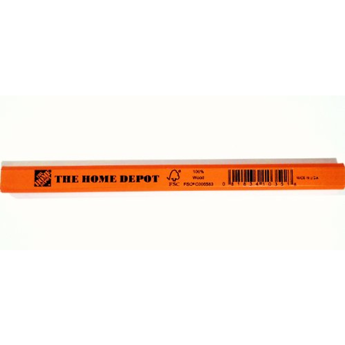 Home Depot Marking Pencil with VersaSharp Sharpener, 10 Pack - 100% Wood FSC C006583 - Made in USA