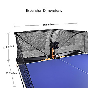 WAYMARK Table Tennis Robot Ping Pong Ball Machine S6-PRO Automatic Ping Pong Robot Trainer Table Tennis Robot Machine with Net and 100 Balls