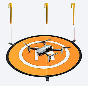 Drone Landing Pad Waterproof 75cm/30'' Universal Landing Pad Accessories Fast-fold Double Sided Quadcopter Landing Pad for RC Drones Helicopter PVB Drones DJI Mavic Pro Spark