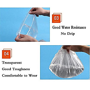 Disposable Shower Caps - 100PCS Plastic Clear Hair Cap Thick Waterproof Elastic Bath Caps for Women Hair Treatment,Hotel and Home Use,Travel Essentials