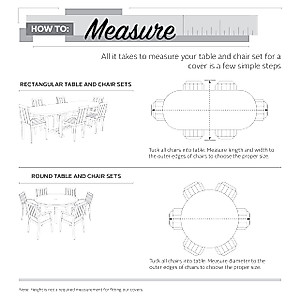 Classic Accessories Veranda Water-Resistant 94 Inch Tall Round Patio Table & Chair Set Cover, Outdoor Table Cover