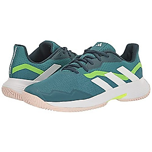 adidas Women's Court Jam Control Sneaker, Arctic Fusion/White/Lucid Lemon, 8
