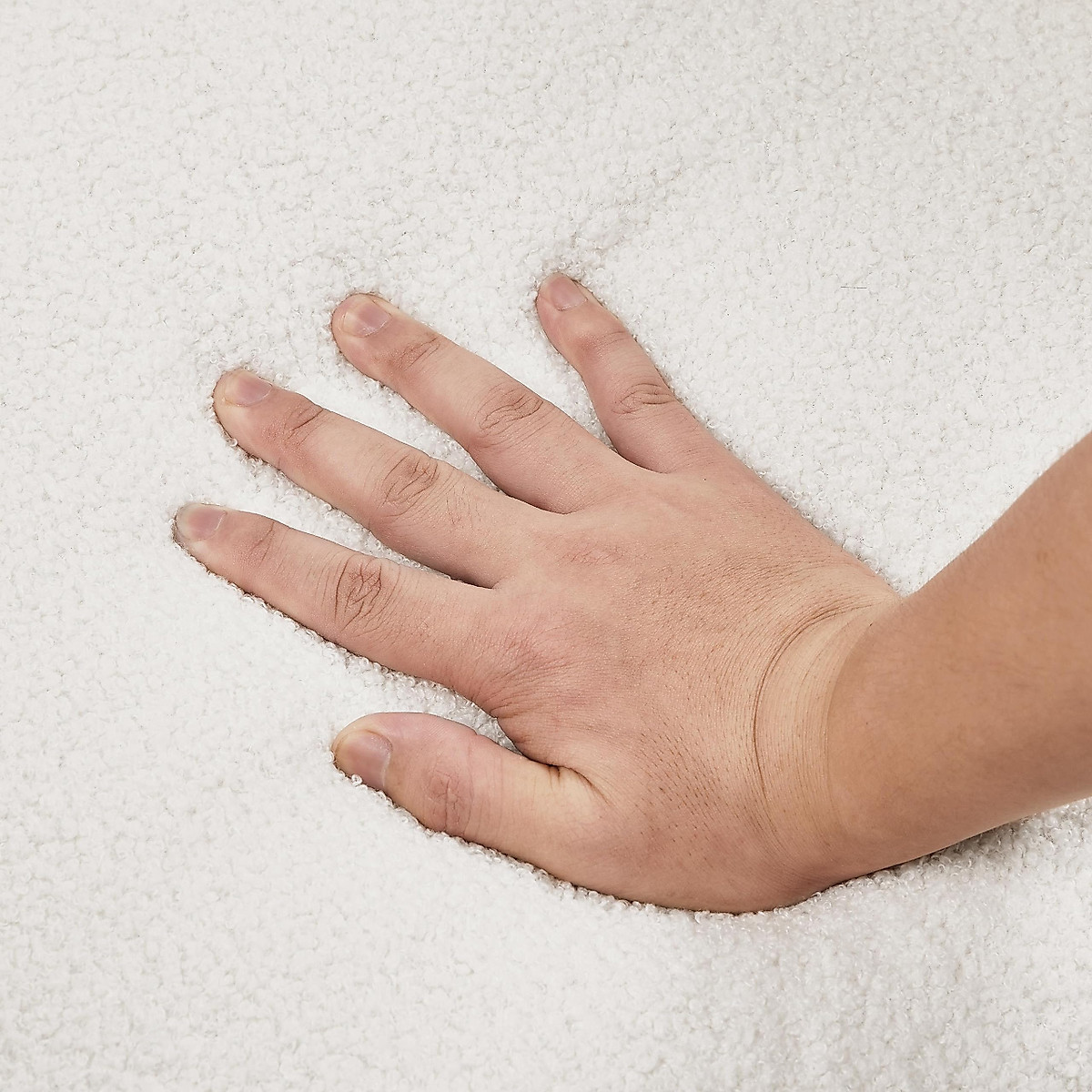 Yaheetech Accent Chair Set of 2, Armchair Set, Side Chairs for Living Room, Boucle Fabric Vanity Chairs with Gold Legs for Bedroom Office Readig Nook, Ivory