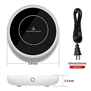 Coffee Mug Warmer, Electric Beverage Warmers for Office Home Desk Use, Smart Cup Warmer Thermostat Coaster for Hot Coffee Tea Espresso Milk