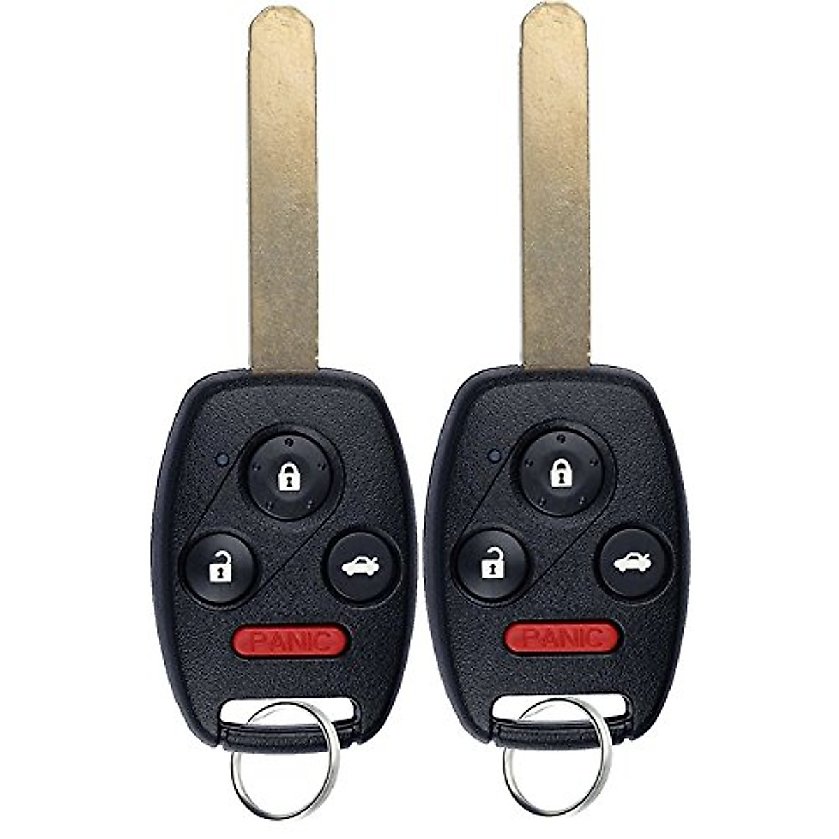 Key Fob OUCG8D-380H-A Mushan Replacement Ignition Car Key Keyless Entry Uncut for Honda 2003 2004 2005 2006 2007 Accord,2010 Element (2Pcs)