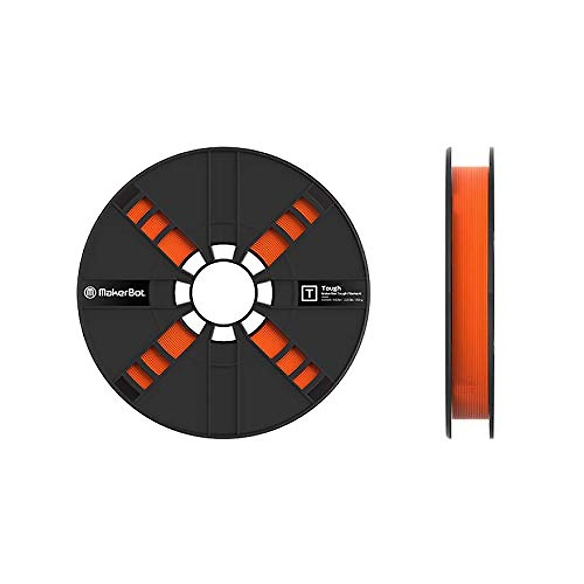 MakerBot Tough PLA 3D Printing Filament Large Spool for Use with MakerBot's Replicator+, Fifth Generation and Z18 Line of 3D Printers, Non-Toxic Resin, 1.75mm Diameter, Safety Orange (375-0009A)
