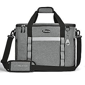 Maelstrom Collapsible Soft Sided Cooler - 75 Cans Extra Large Lunch Cooler Bag Insulated Leakproof Camping Cooler, Portable for Grocery Shopping, Camping, Tailgating and Road Trips，Grey