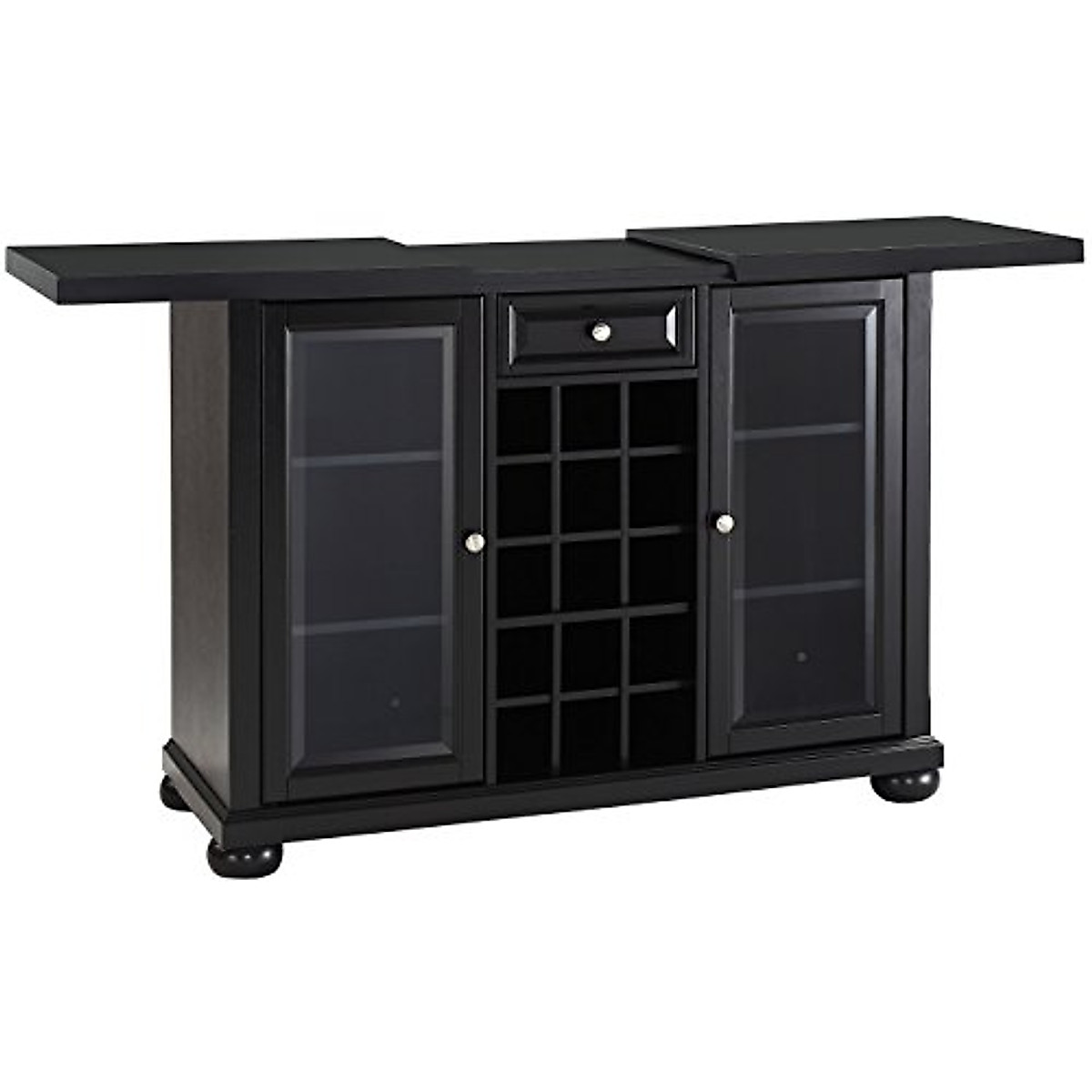 Crosley Furniture Alexandria Sliding Top Bar Cabinet - Black