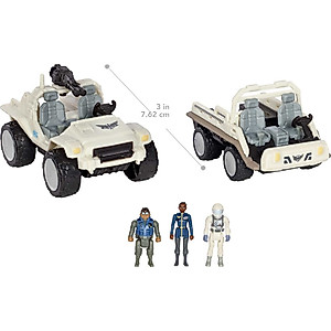 Mattel Disney and Pixar Lightyear Small Vehicles & Figures Pack, 2 All-Terrain Trucks & 3 Character Figures, Hyperspeed Series