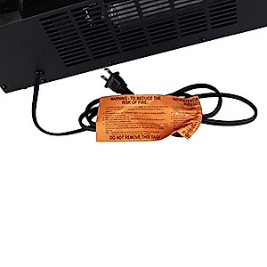 Caesar Fireplace Stove Adjustable Electric Log Set Heater with Realistic Ember Bed 1500W Remote Controller Black