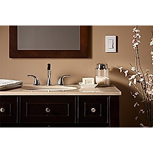 Lutron Diva Dimmer for Incandescent and Halogen, 600-Watt, Single-Pole, with Wallplate, DVW-600PH-WH, White