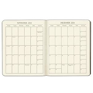 2024 Gallery Leather Large Weekly Planner - Acadia Black - 9.75x7.5"