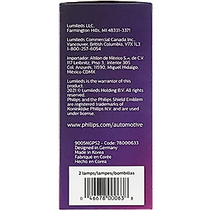 Philips Automotive Lighting 9005 NightGuide Platinum Upgrade Headlight Bulb, Pack of 2