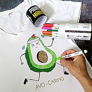 Paint Pens for Rock Painting, Stone, Ceramic, Glass, Wood, Canvas-Set of 16 Extra Fine Tip Acrylic Paint Markers Art Supplies, Adults & Kids Arts Craft Kit for Scrapbooking & Drawing