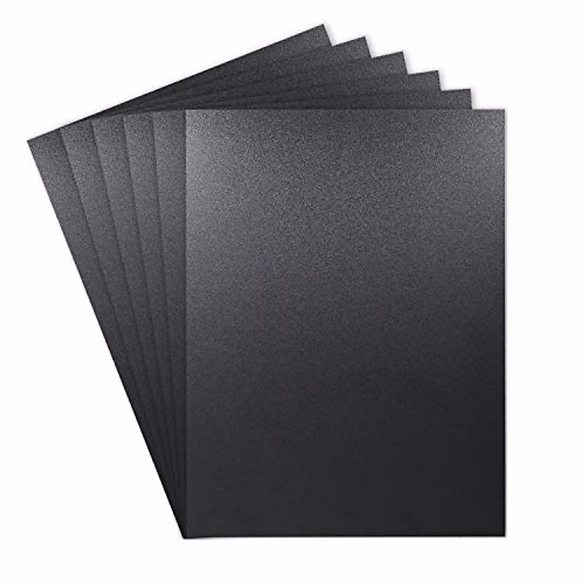 Zuvas Black ABS Plastic Sheet 12" x 16" x 2mm 6 Pack, Flexible Than Plexiglass Sheet, Moldable Than Acrylic Sheet, DIY Materials for Home Decor, Handcrafts (Matte & Textured Finish)
