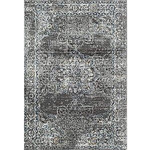 Rugs America Preston PS35A Shadow Bay Blossom Transitional Vintage Area Rug, 8'0"X10'0"
