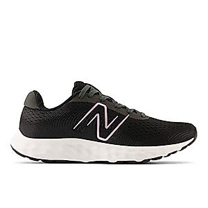 New Balance Women's 520 V8 Running Shoe, Black/White, 8