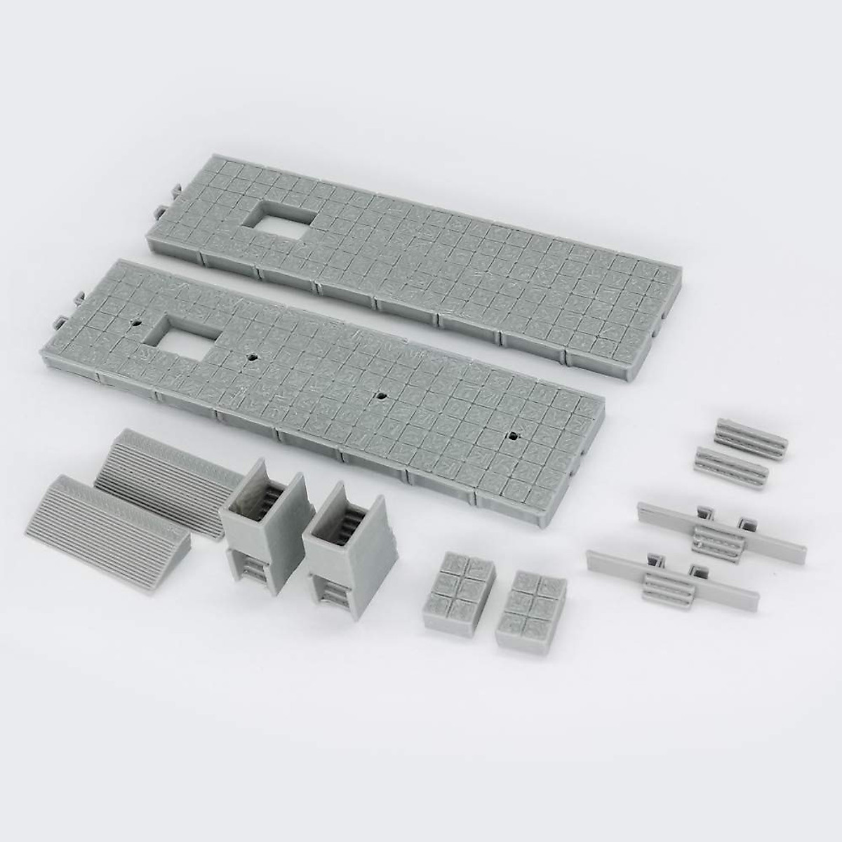 Outland Models Railway Scenery Train Station Passenger Platform with Accessories (Full-Covered) 1:160 N Scale