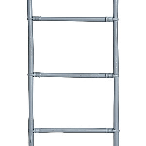 Creative Co-Op Decorative Bamboo Modern Towel Storage, Matte Grey Finish Blanket Ladder