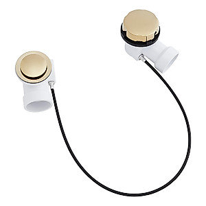 Signature Hardware 446732 PVC Cable Drain and Overflow for 17" - 22" Deep Alcove Tubs