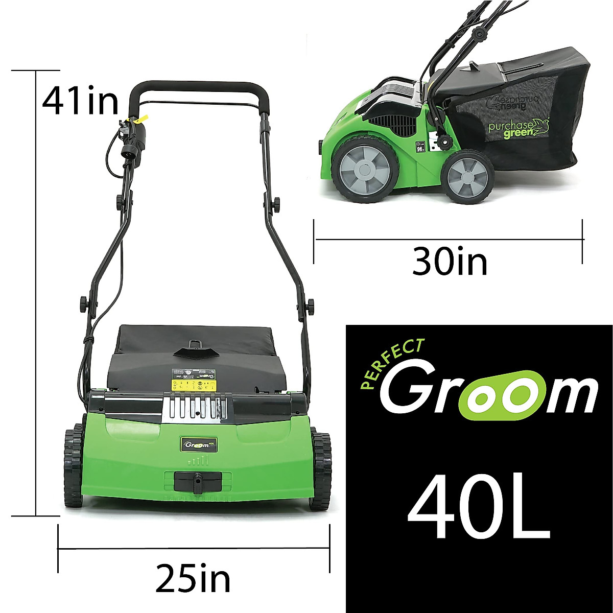 PerfectGroom 40L Walk Behind Electric Power Broom