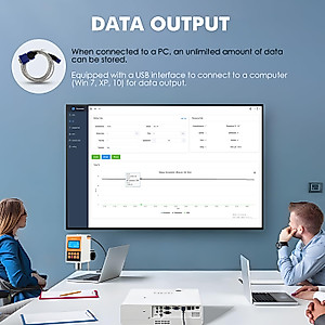 Bonvoisin Digital Rotary Viscometer 10-100,000mPa.S Digital Lab Rotational Viscosity Meter +-3% Accuracy Fluidimeter Tester Meter with 4 Rotors and Temperature Probe 110-240V(NDJ-5S)