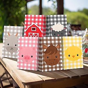 Celee Farm Animal Party Bags - Farm Goodie Bags - Farm Animal Party Supplies - Farm Party Favor for Kids Birthday