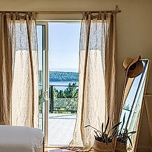 KEYAIIRA - Curtain rod holder leather curtain rod bracket holders leather loop strap for wall boho pole hanger wall blanket display farm house style