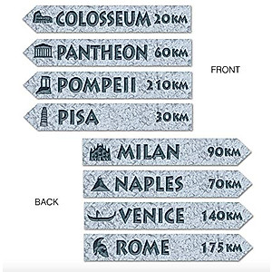 Beistle 4 Piece Italian Theme Street Sign Cut Outs Wall Decorations Italy Party Decorations