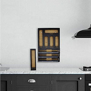 Culincraft Bamboo Storage Bag Organizer kitchen drawer | Holder for Gallon, sandwich and snack bags, aluminium foil holder with Plastic Wrap Storage Organizer